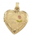 Solid 14K Yellow Gold I Love You Heart Photo Locket - 443PG64715