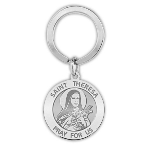 Saint Theresea Religious Engravable Keychain Keychains Key Chain - PG79806