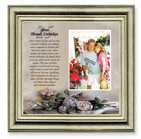 Silver Threads Unbroken Poem and Photo Frame - PG82912