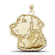 Labrador Retriever Dog Portrait Charm or Pendant - PG85360