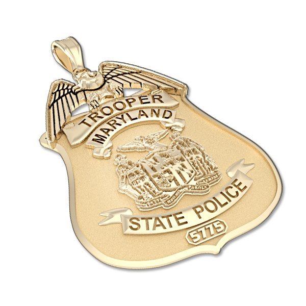 Personalized Maryland State Police Badge w/ Your Rank and Badge Number ...
