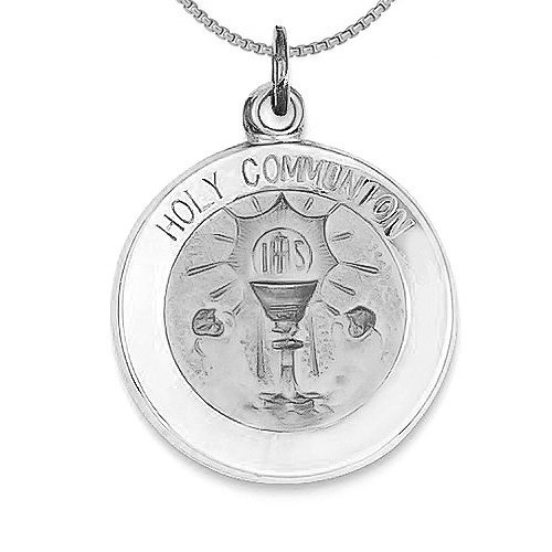 Sterling Silver First Holy Communion Medal w/ Chain Included - PG87450