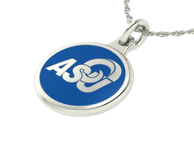 Angelo State Rams Sterling Silver Logo Charm - PG88058