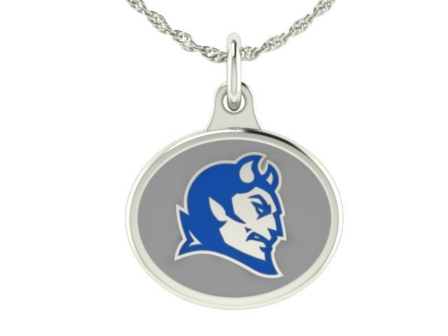 Central Connecticut Blue Devils Sterling Silver Logo Charm - PG88041