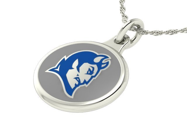 Central Connecticut Blue Devils Sterling Silver Logo Charm - PG88041