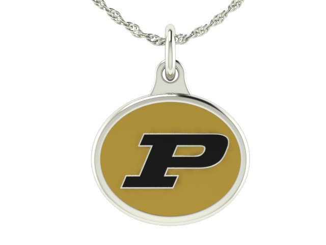 Purdue Boilermakers School Color Logo Charm - PG88127