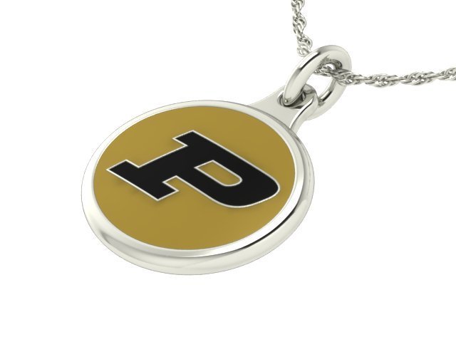 Purdue Boilermakers School Color Logo Charm - PG88127