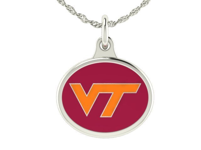 Virginia Tech Hokies Sterling Silver Logo Charm - PG88163