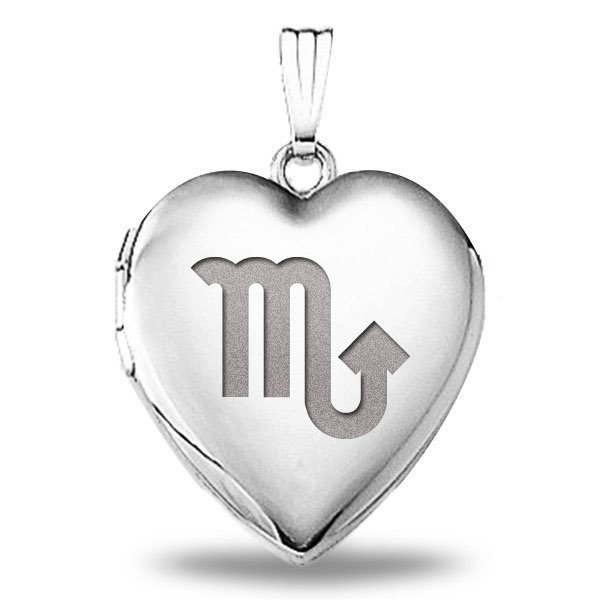 Sterling Silver "Scorpio" Heart Locket - PG88083