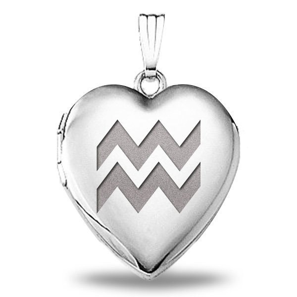 Sterling Silver "Aquarius" Heart Locket - PG88073