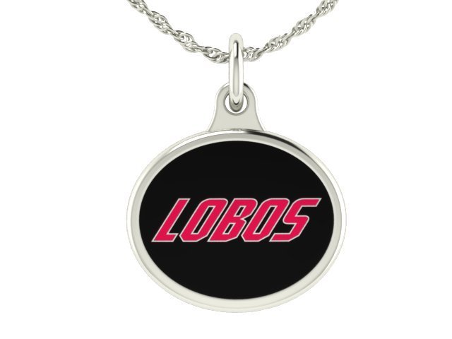 New Mexico Lobos Sterling Silver Logo Charm - PG88112