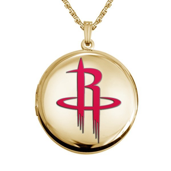 Gold Filled Round Houston Rockets Picture Locket - PG89573