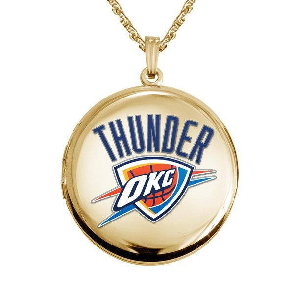 14k Yellow Gold Round Oklahoma City Thunders Picture Locket - PG89499