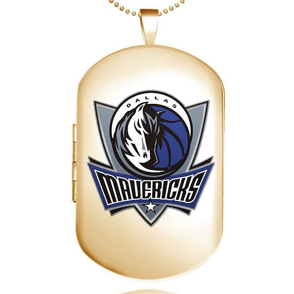 Gold Filled Dallas Mavericks Dog Tag Locket - PG89469