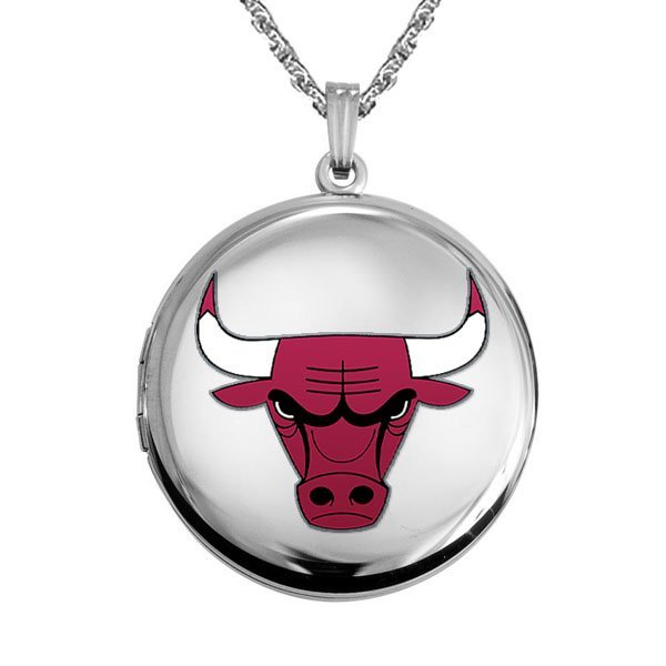 Sterling Silver Round Chicago Bulls Picture Locket - PG89335