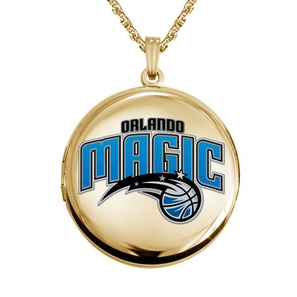 14k Yellow Gold Round Orlando Magic Picture Locket - PG89455