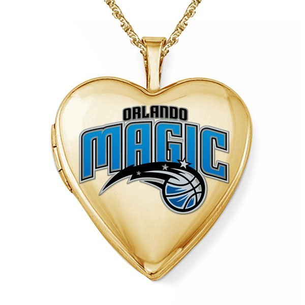 14k Yellow Gold Orlando Magic Heart Locket - PG89460