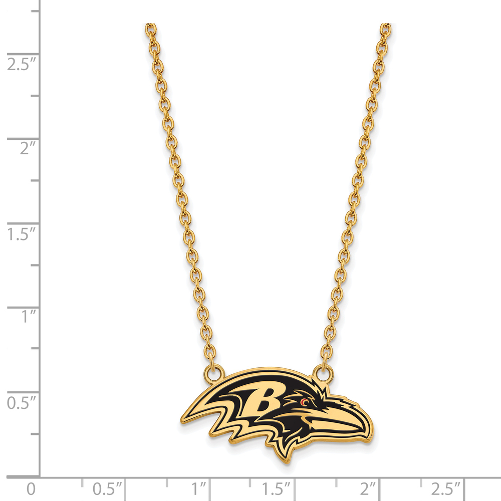 Baltimore Ravens Large Enamel Pendant w/ Necklace - PG92822