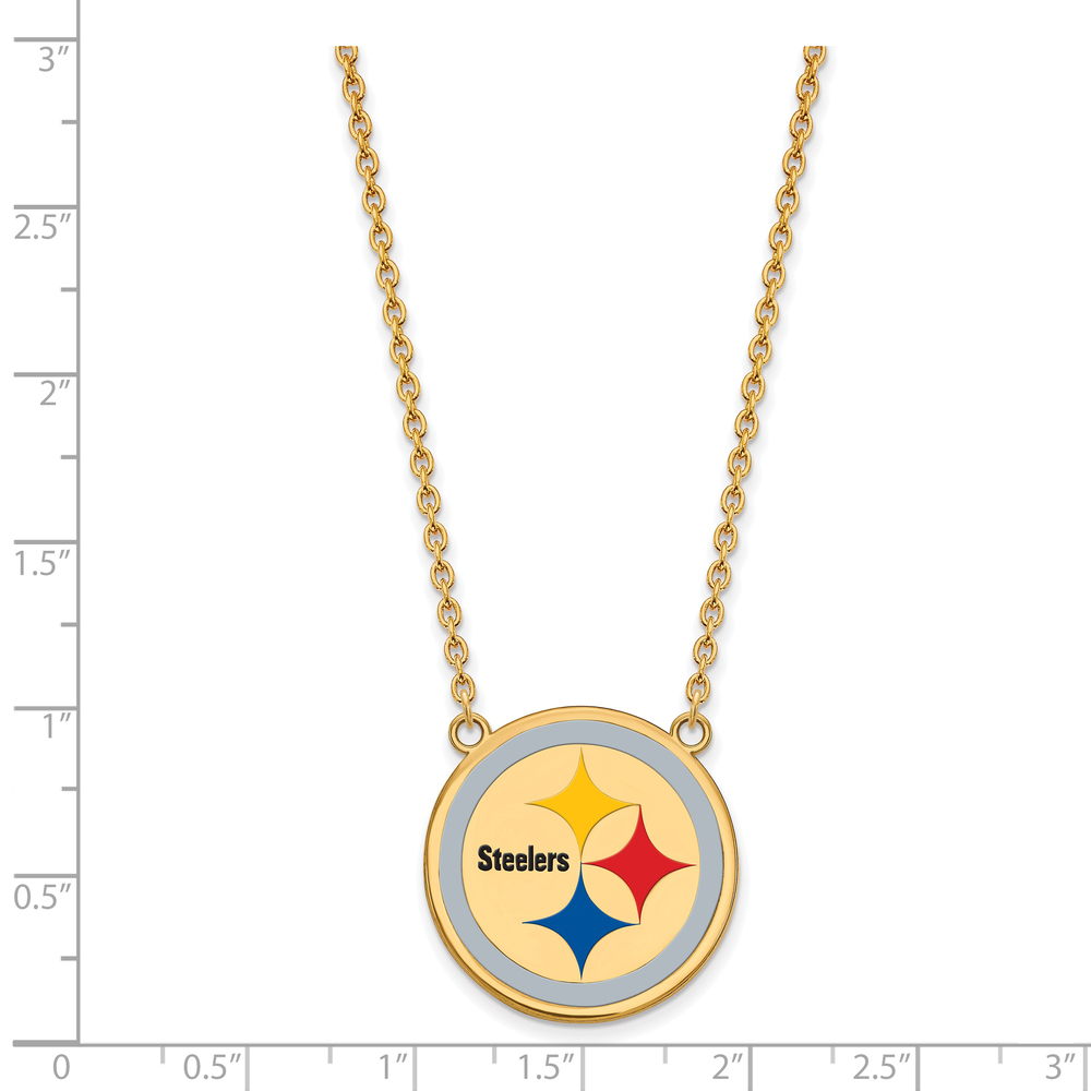 Pittsburgh Steelers Large Enamel Pendant w/ Necklace - PG93254