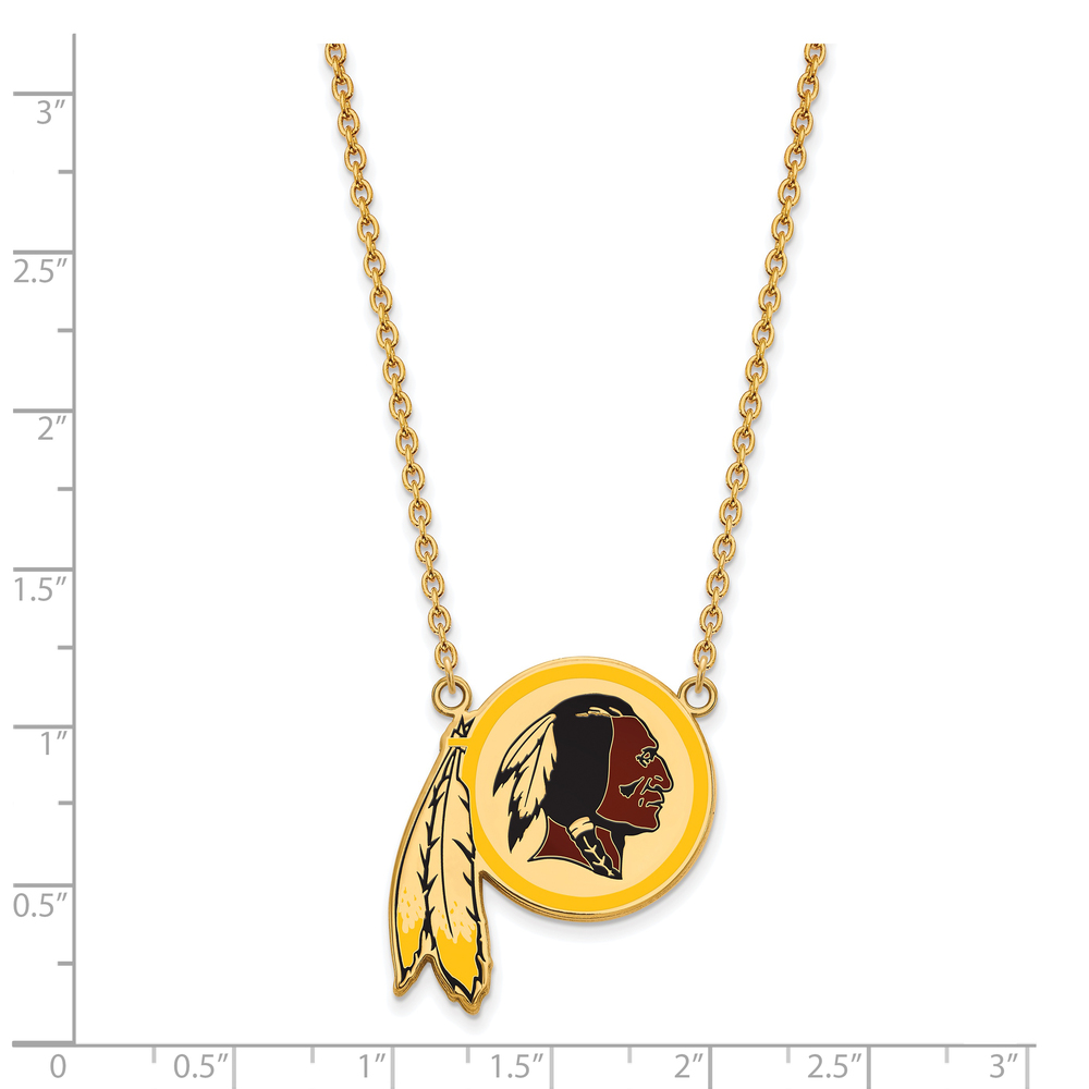Washington Redskins Large Enamel Pendant w/ Necklace - PG93344