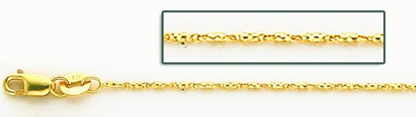 14K Yellow 1mm Gold Raso Chain - RA10
