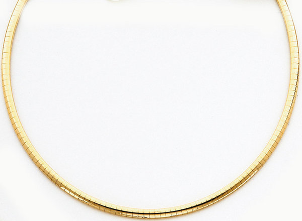 14K Yellow Gold 3mm Omega Chain - OM03