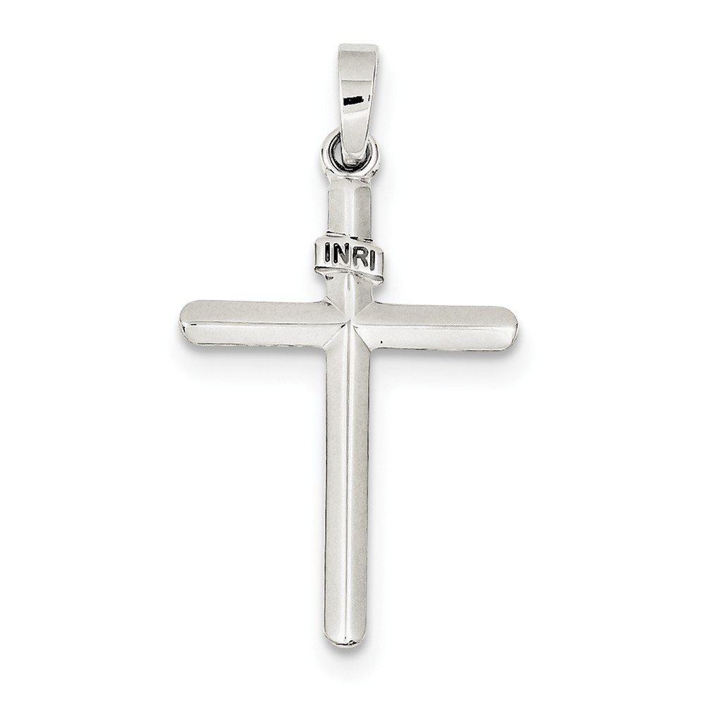 Sterling Silver Polished INRI Cross Pendant - PG96402