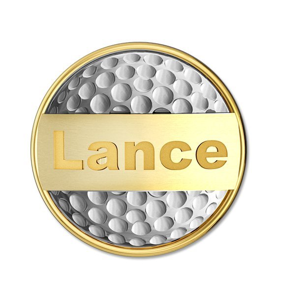Personalized Two-Tone Golf Ball Marker with Name - PG86955