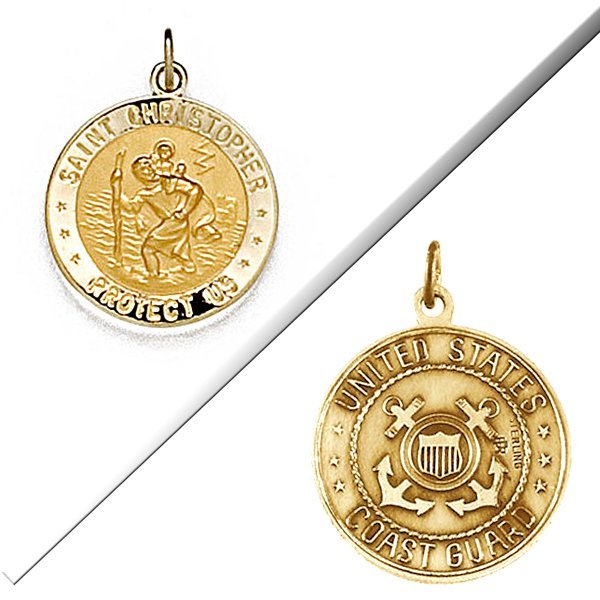 Saint Christopher Double Sided US Coast Guard Medal - PG76035