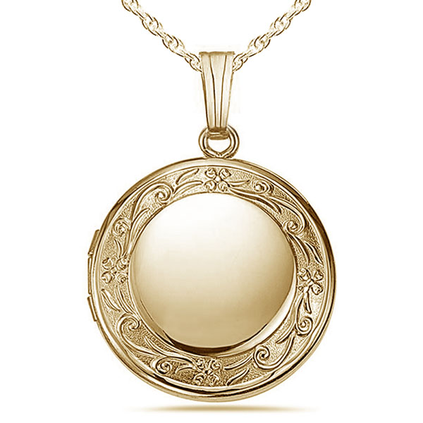 14K Gold Filled Round Locket - F572