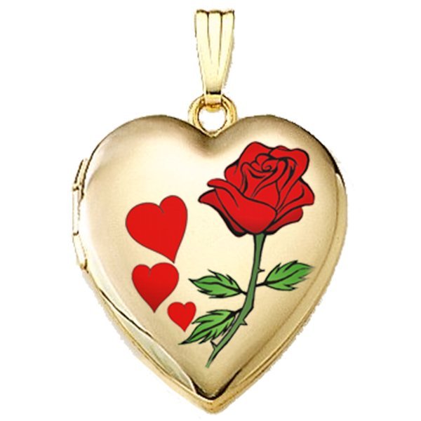 14K Yellow Gold "Valentines" Sweetheart Locket - PG82669