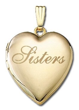 Solid 14K Yellow Gold "Sisters" Locket - PG79373