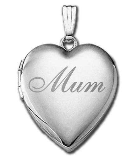 14k White Gold "Mum Sweetheart Locket - PG70563