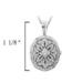 14K White Gold Premium Oval Photo Locket with Diamonds - LL-1001