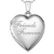 Sterling Silver Friends Forever Heart Photo Locket - PG86770