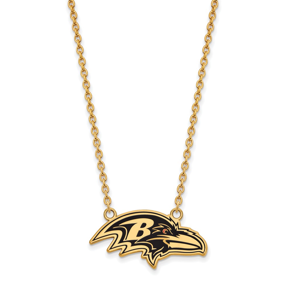 Baltimore Ravens Large Enamel Pendant w/ Necklace - PG92822