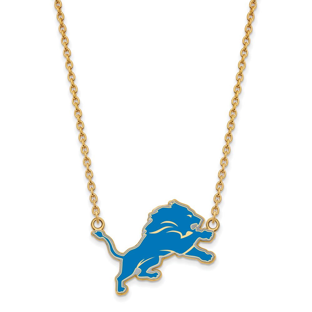 Detroit Lions Large Enamel Pendant w/ Necklace - PG92966