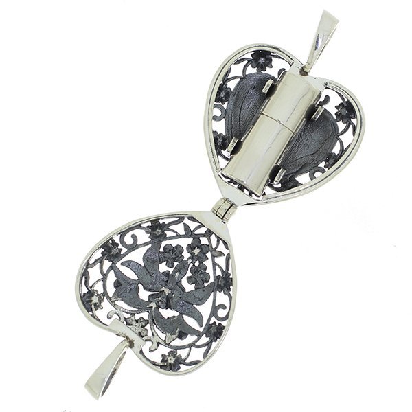 Premium Weight Sterling Silver Cremation Ash Holder Heart Locket - PG87124