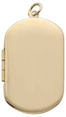 14K Yellow Gold Dog Tag Locket - 441PG65061