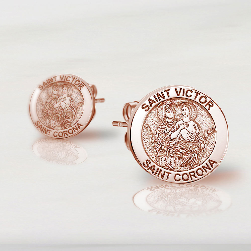 Pair of Saint Victor and Saint Corona Earrings - PG102854