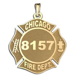 Personalized Chicago Fire Department Badge - PG75584