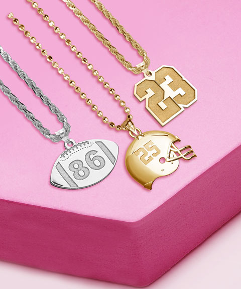 Sports Jewelry - Sports Charms Jewelry and Personalized Sports Number ...
